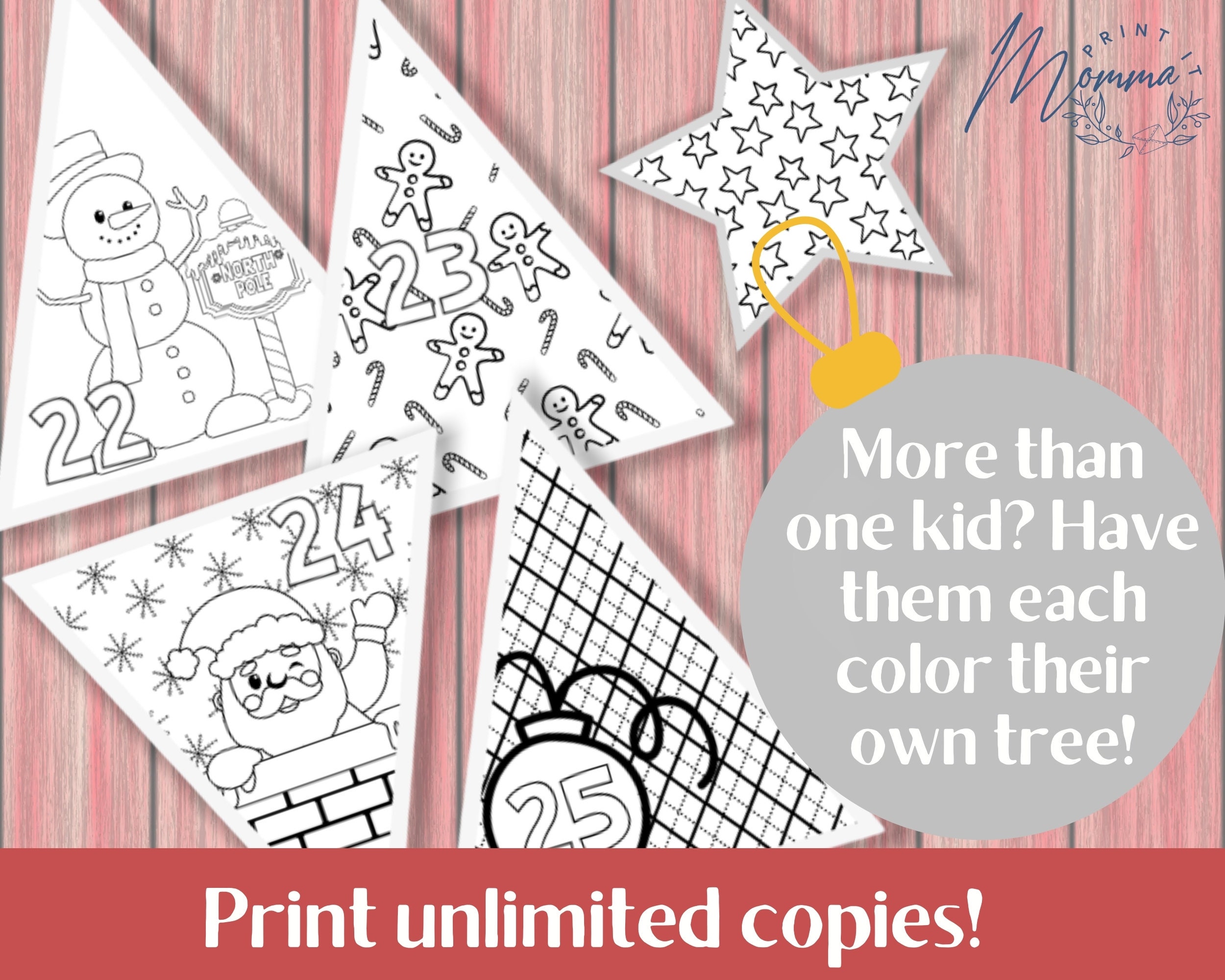 Advent Calendar Coloring Activity Printable | Christmas Advent Calendar ...
