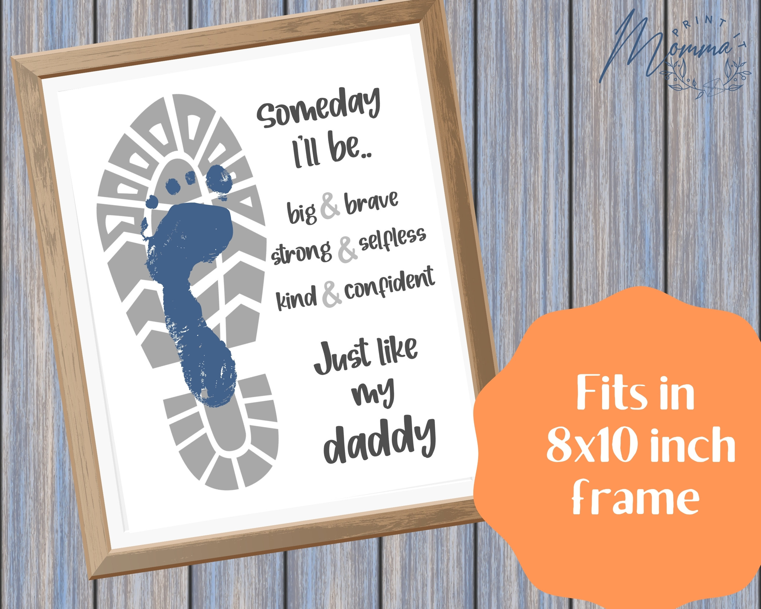 Father's Day Gift From Kids Printable Just Like My Daddy Handprint ...