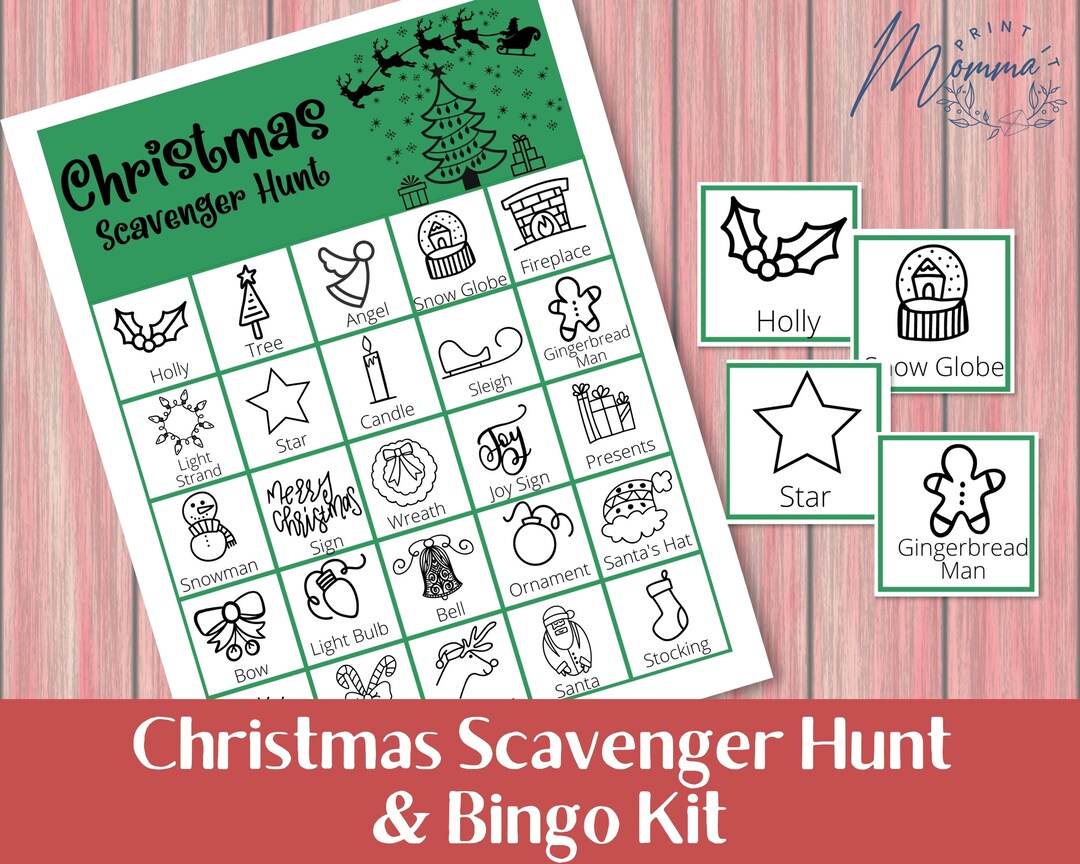 Christmas Outdoor Scavenger Hunt Printable | Christmas Bingo Digital ...