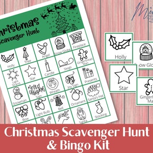 Christmas Outdoor Scavenger Hunt Printable | Christmas Bingo Digital ...