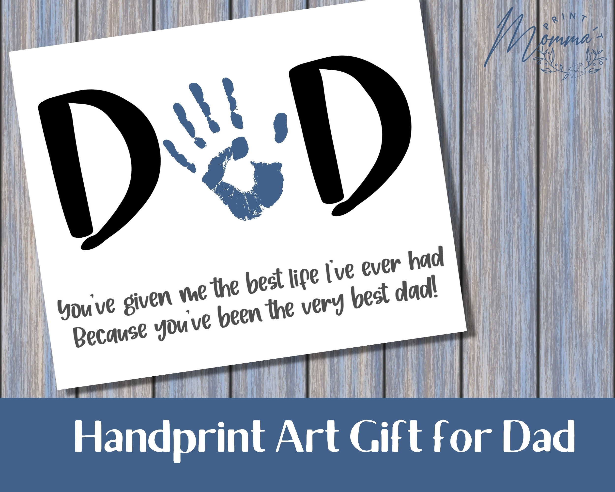 Father's Day Gift From Kids Printable Handprint Keepsake Dad Gift ...