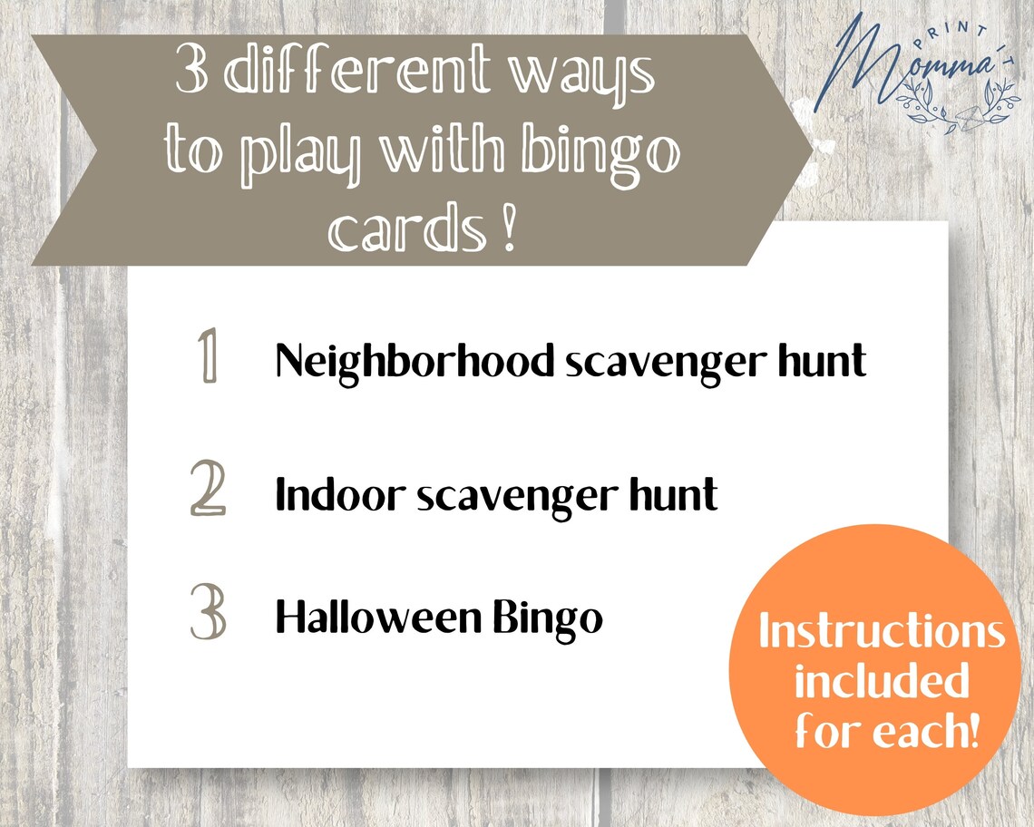 Halloween Kids Activity Pages Bingo Scavenger Hunt and - Etsy