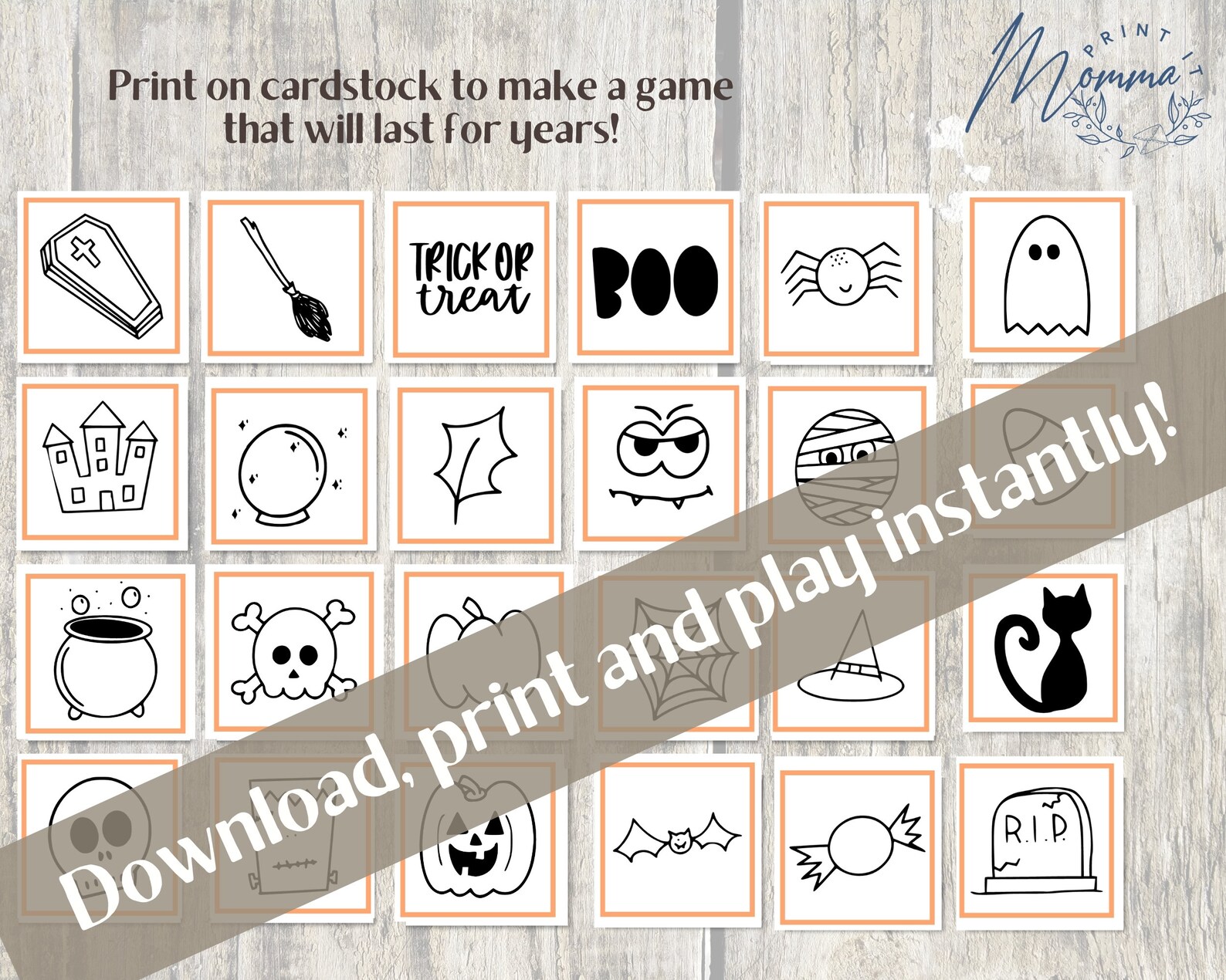 Halloween Memory Matching Game Printable | Halloween Kids Concentration ...