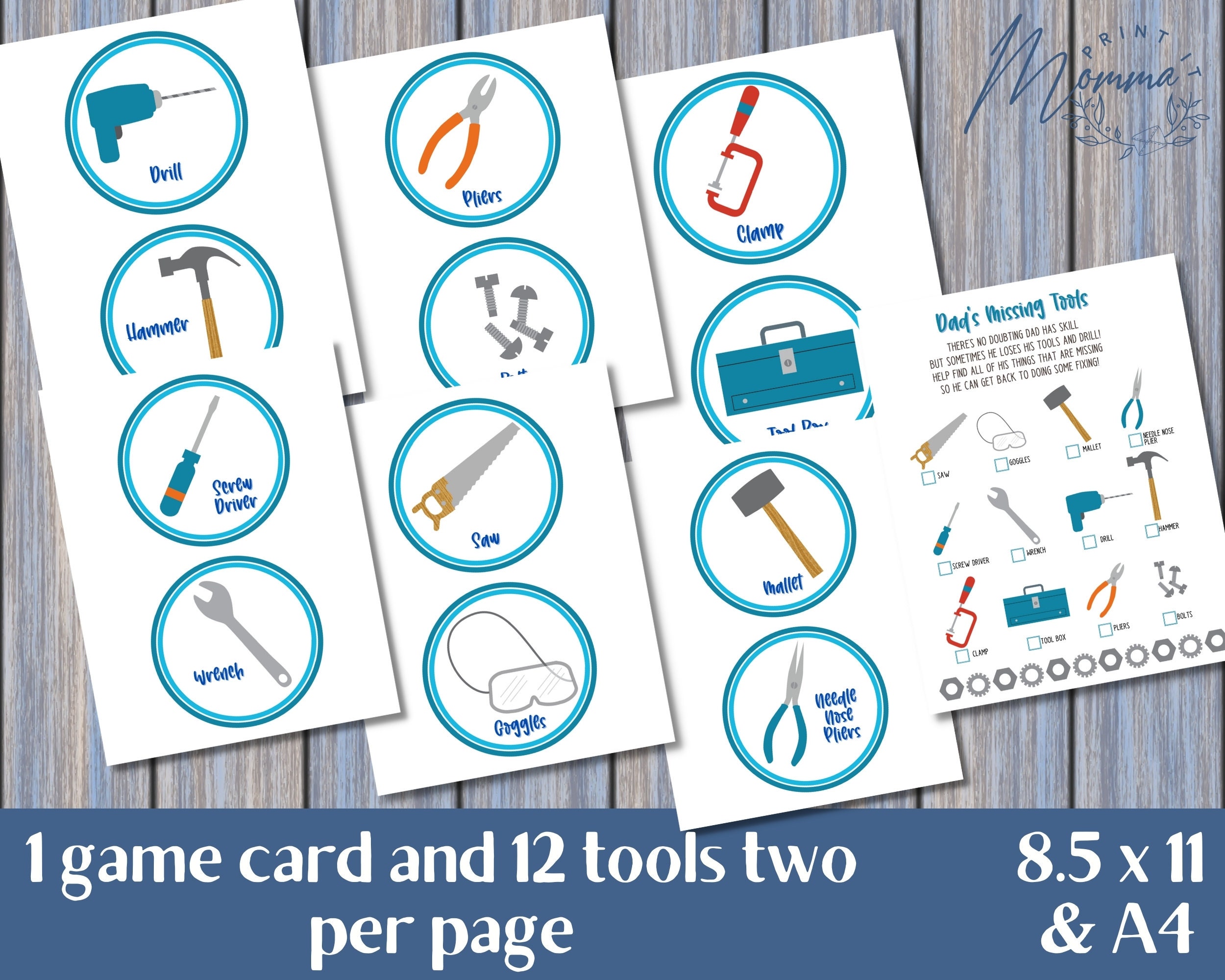 Scavenger Hunt for Dad's Missing Tools Printable | Father's Day Family ...