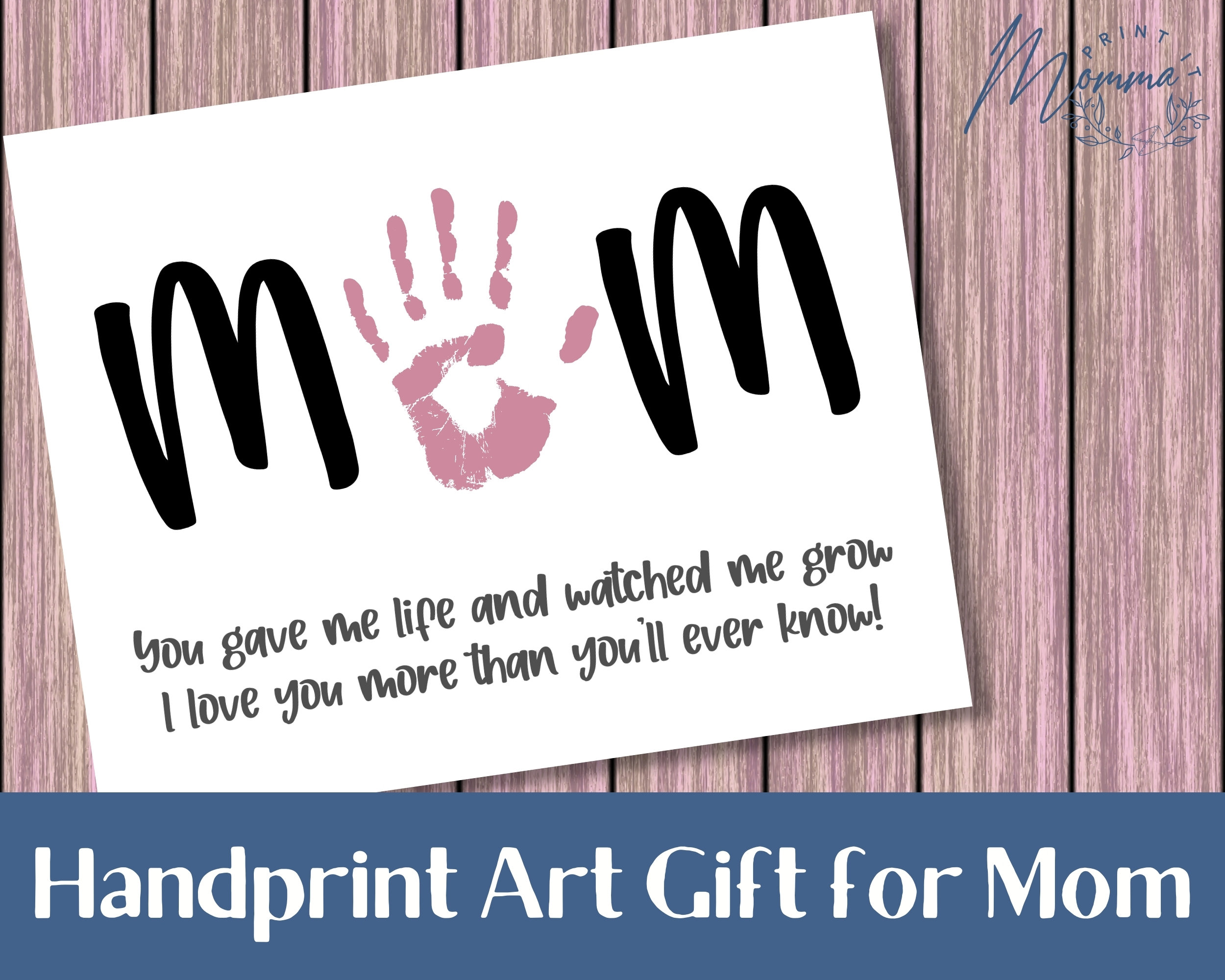 Mother's Day Gift From Kids Printable Handprint Keepsake Mom Gift ...