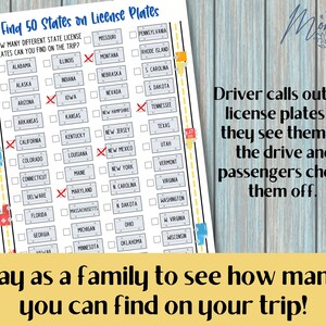 License Plate Car Game Printable | 50 States License Plate Activity ...