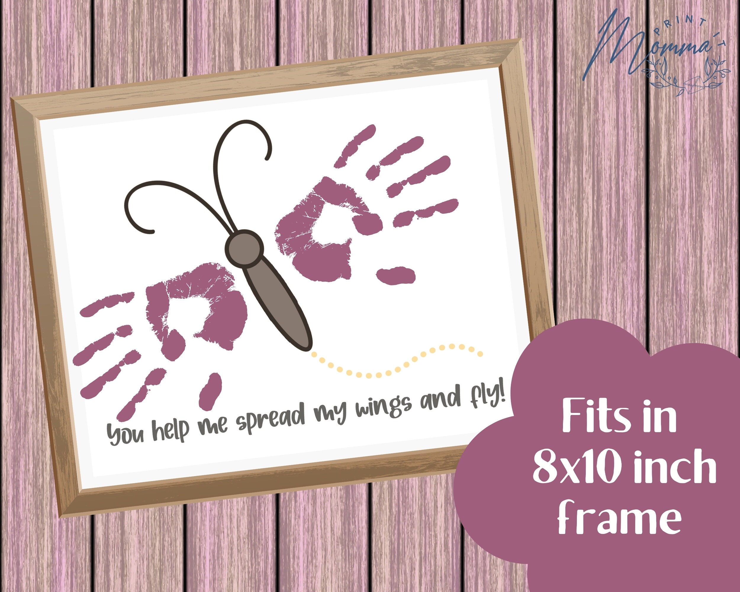 Mother's Day Butterfly Gift From Kids Printable Handprint Keepsake Mom ...