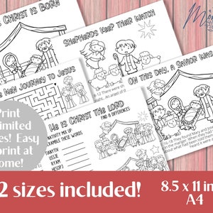 Nativity Coloring Activity Pages Printable | Christmas Nativity ...