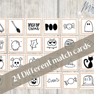 Halloween Memory Matching Game Printable | Halloween Kids Concentration ...