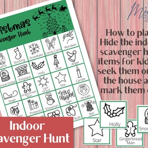 Christmas Outdoor Scavenger Hunt Printable | Christmas Bingo Digital ...