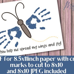 Mother's Day Butterfly Gift From Kids Printable | Handprint Keepsake ...