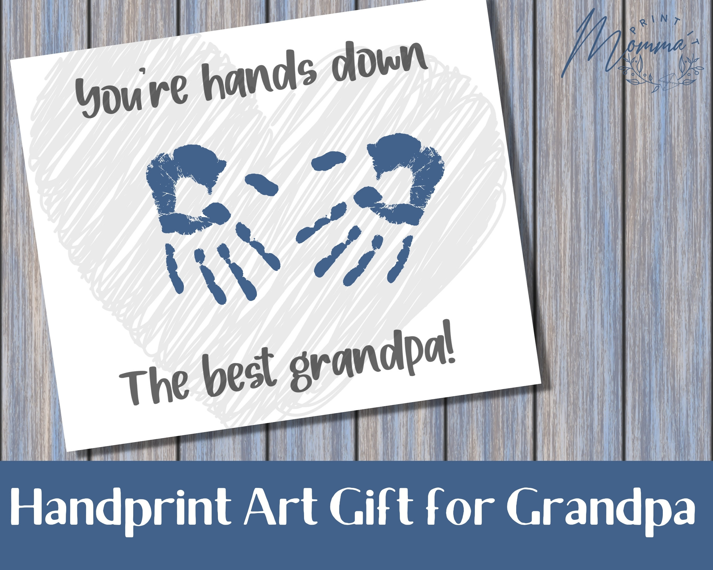 Father's Day Gift for Grandpa Printable Best Grandpa Hands Down ...