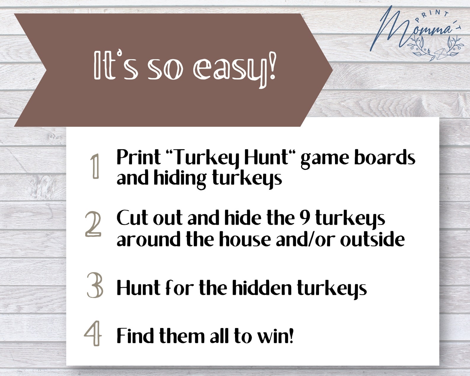 Turkey Hunt Game Printable | Thanksgiving Turkey Scavenger Hunt Digital ...