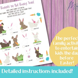 Easter Scavenger Hunt Lost Bunnies on the Bunny Trail Printable ...