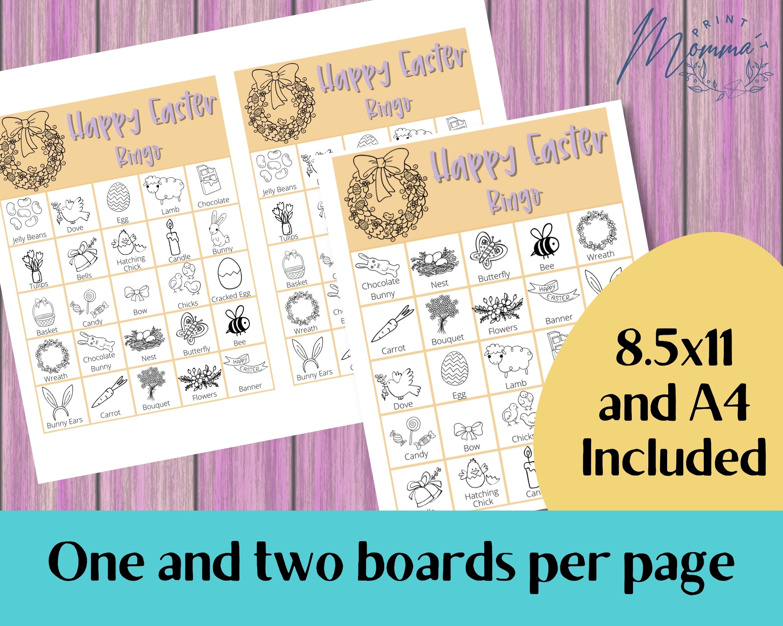 Easter Kids Bingo and Indoor Scavenger Hunt Printable Easter Activity ...