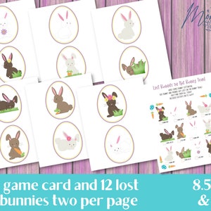 Easter Scavenger Hunt Lost Bunnies on the Bunny Trail Printable ...