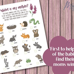 Scavenger Hunt for Mother and Baby Animals Printable | Mother's Day ...