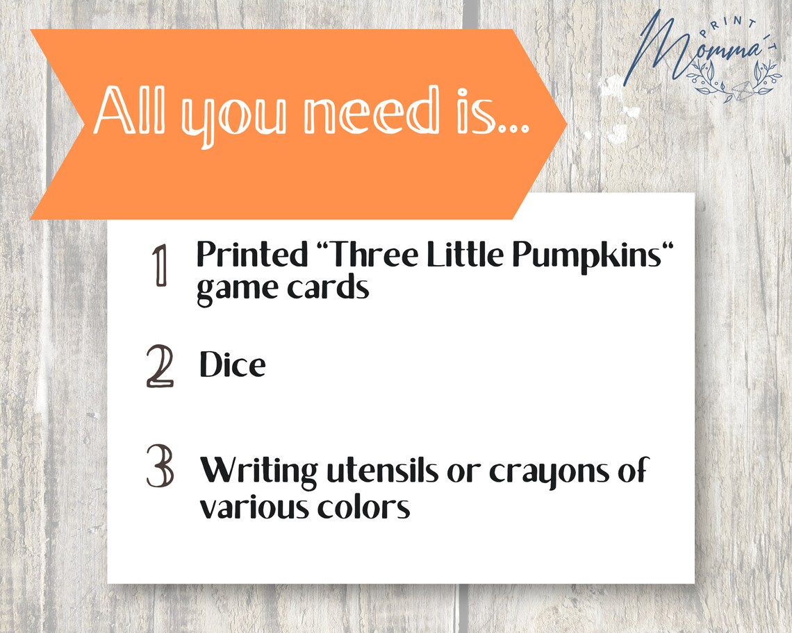 Halloween Dice Game Printable | Three Little Pumpkins Family Board Game ...