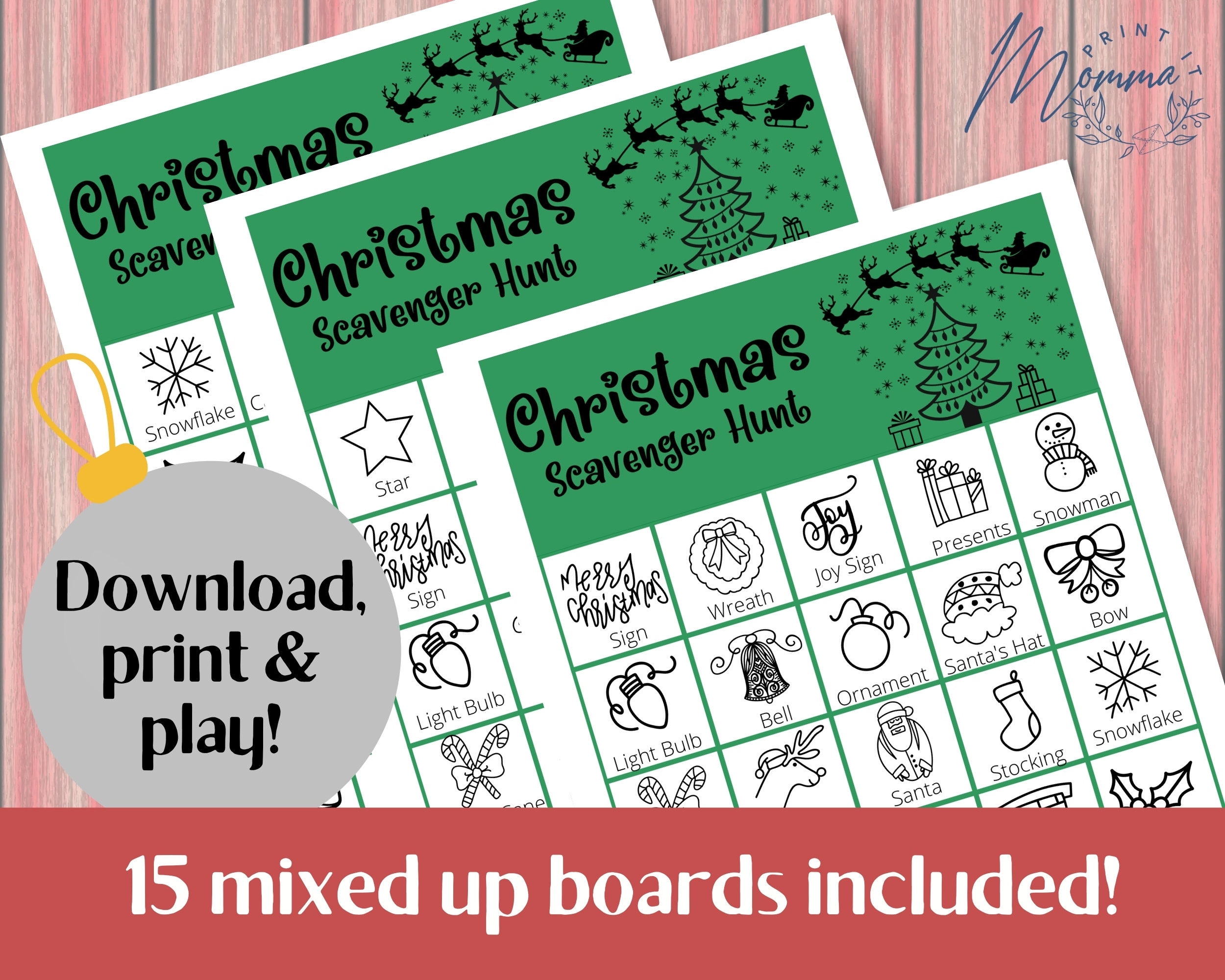 Christmas Outdoor Scavenger Hunt Printable | Christmas Bingo Digital ...