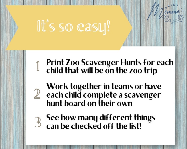 Zoo Scavenger Hunt Bundle Printable Family Zoo Trip Activity | Etsy