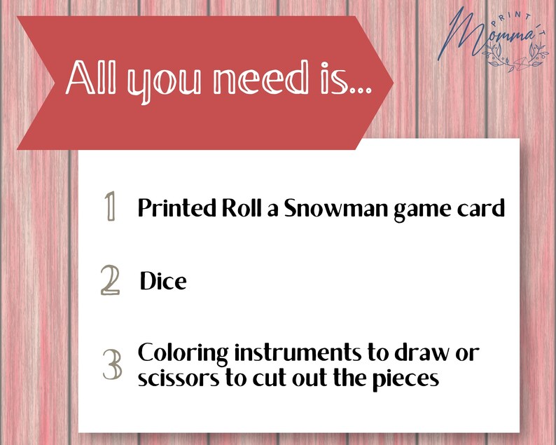 Roll a Snowman Game Printable Roll a Snowman Drawing Game Digital ...
