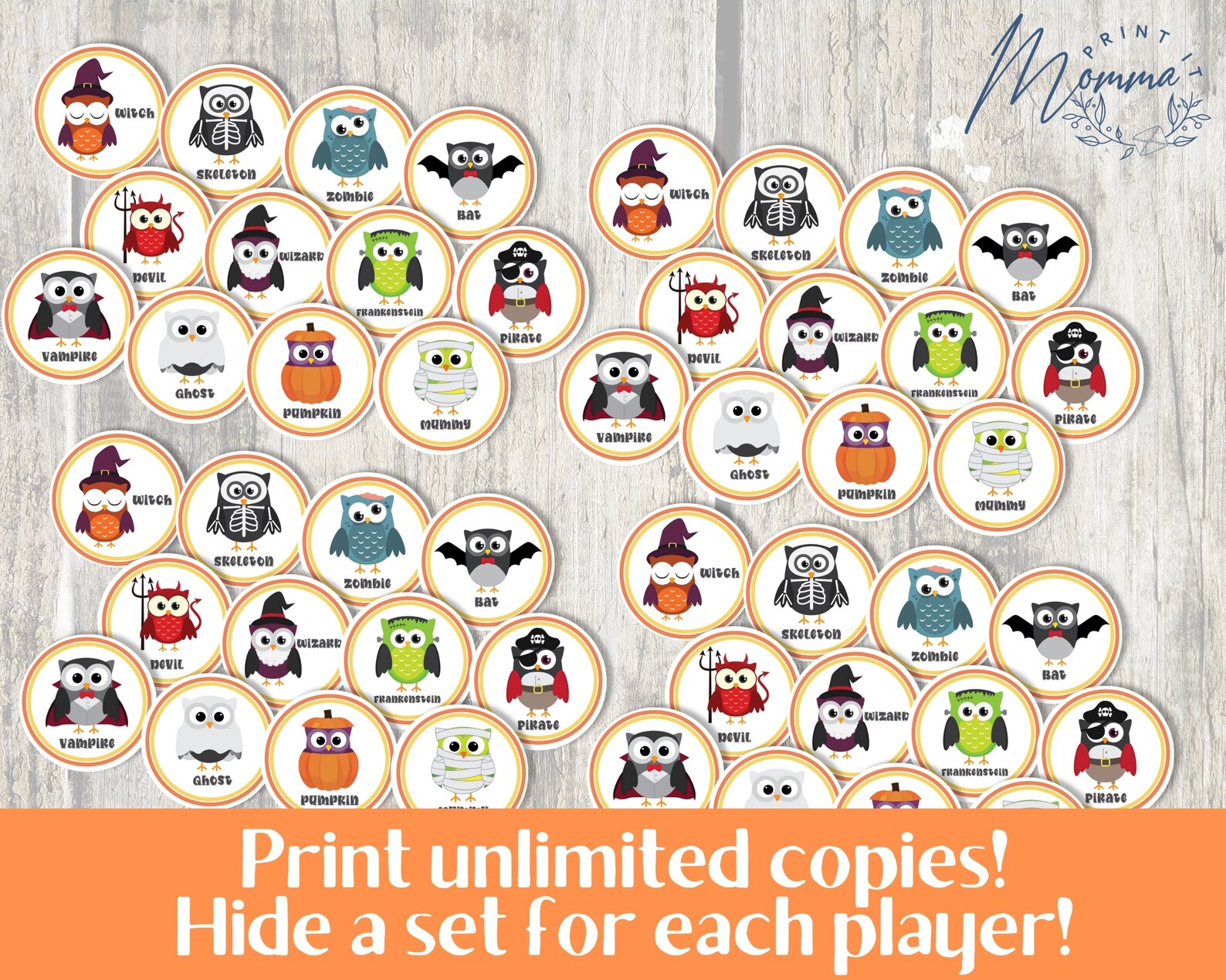 Scavenger Hunt Halloween Owls Printable | Monster Mash Kids Activity ...