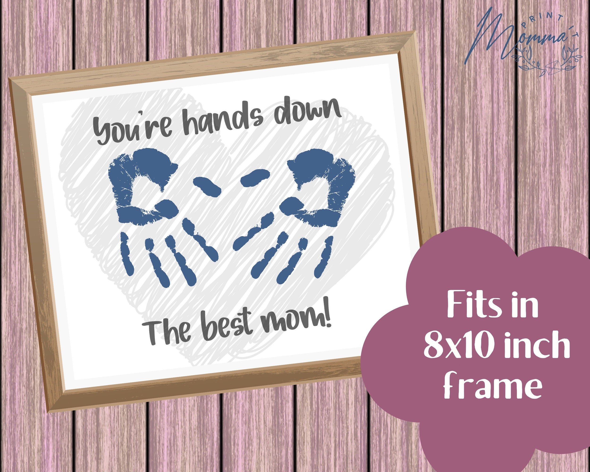 Mother's Day Gift From Kids Printable Handprint Art Mom - Etsy
