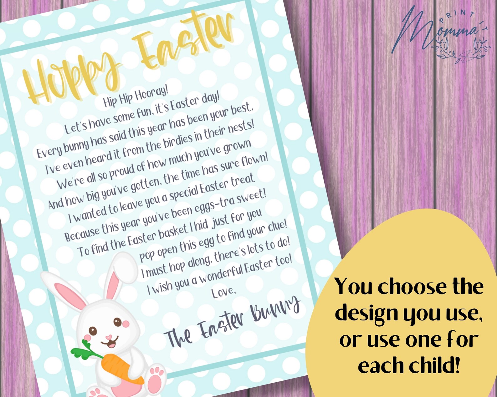 Easter Bunny Basket Letter and Clues Printable Easter Basket Scavenger ...