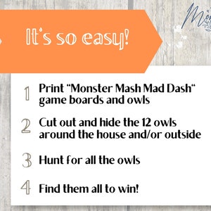 Scavenger Hunt Halloween Owls Printable | Monster Mash Kids Activity ...