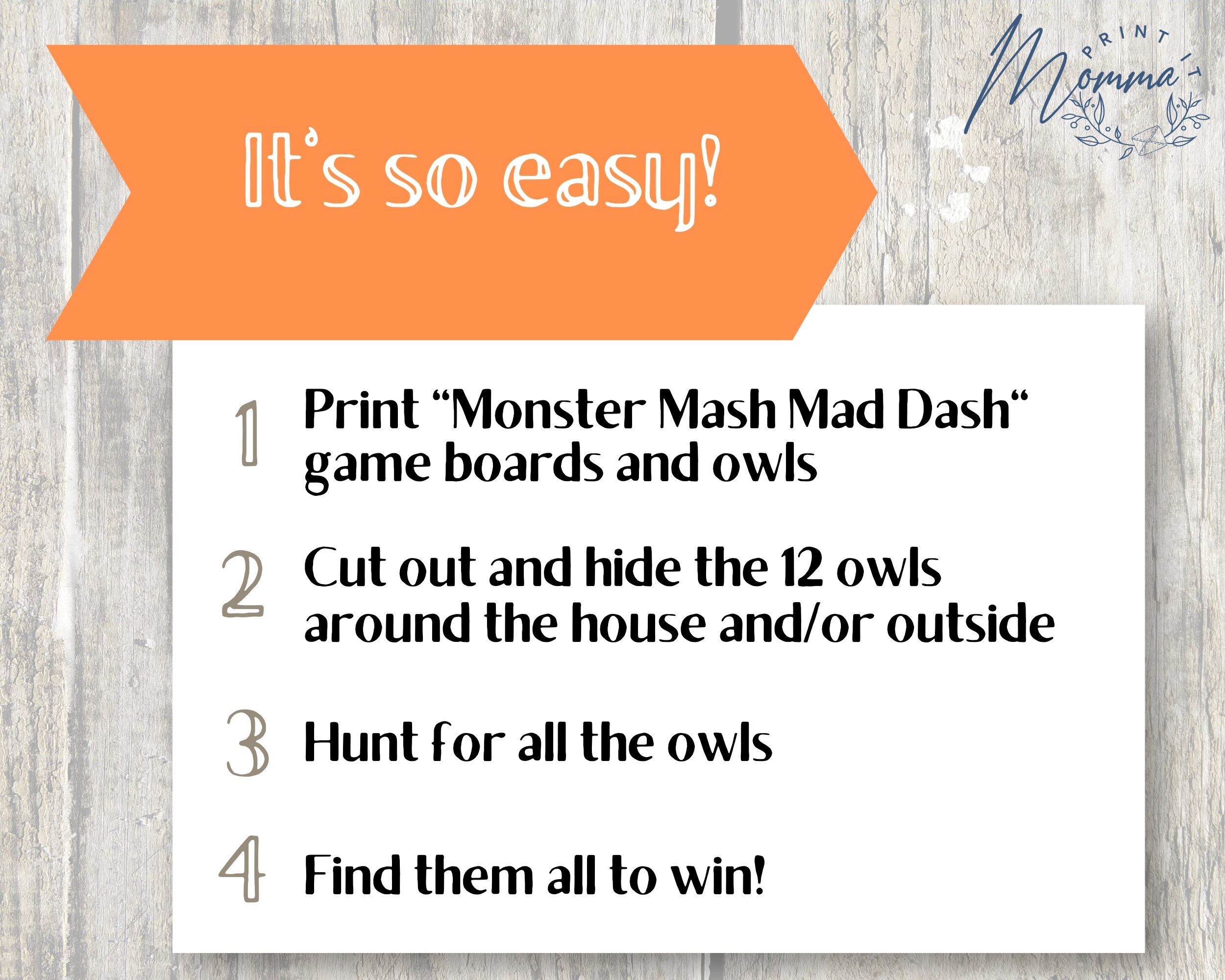 Scavenger Hunt Halloween Owls Printable Monster Mash Kids - Etsy