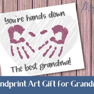 Mother's Day Gift for Grandma From Kids Printable | Handprint Art Gift ...