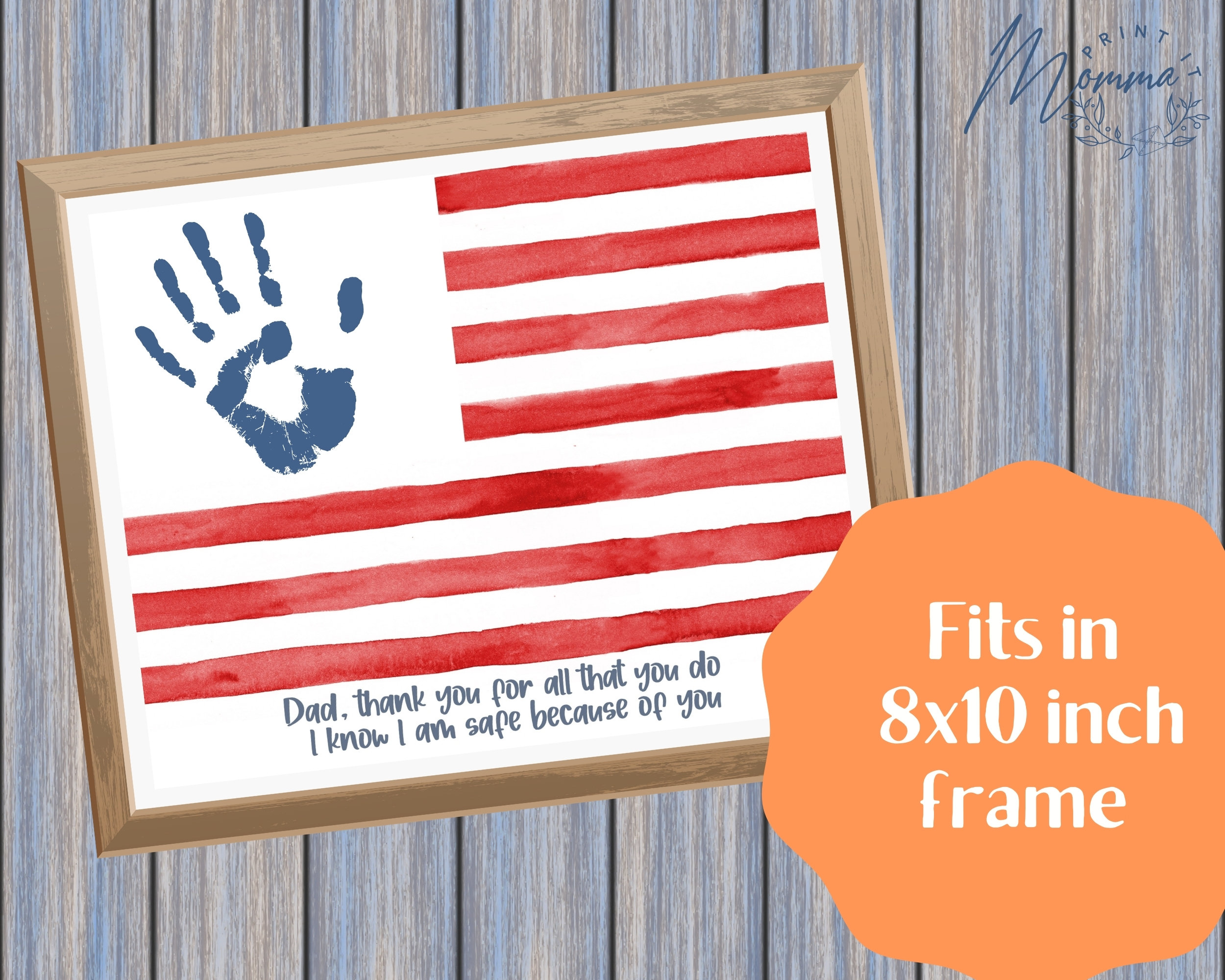 Father's Day Gift From Kids for Military Dad Printable | Handprint ...
