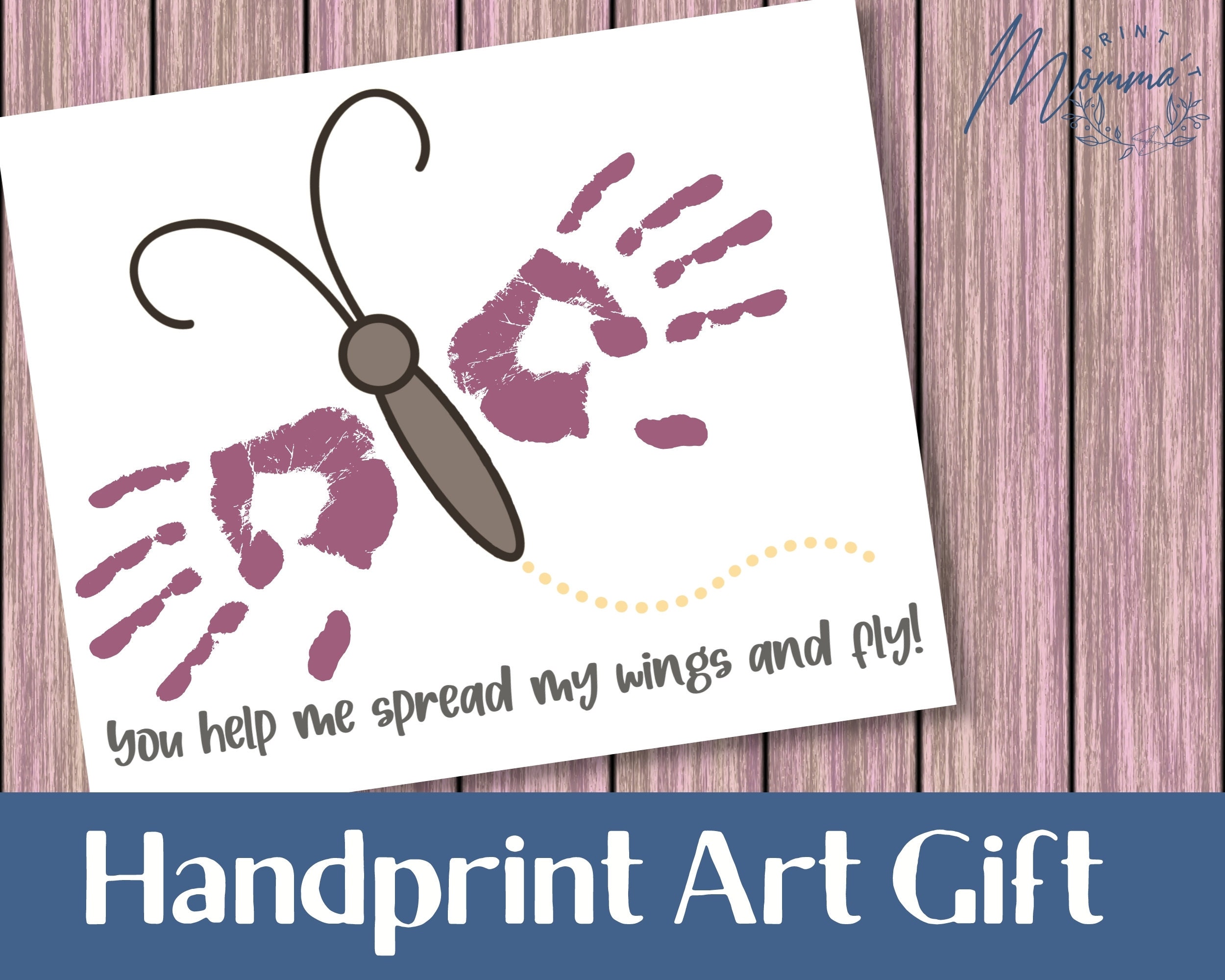 Mother's Day Butterfly Gift From Kids Printable | Handprint Keepsake ...