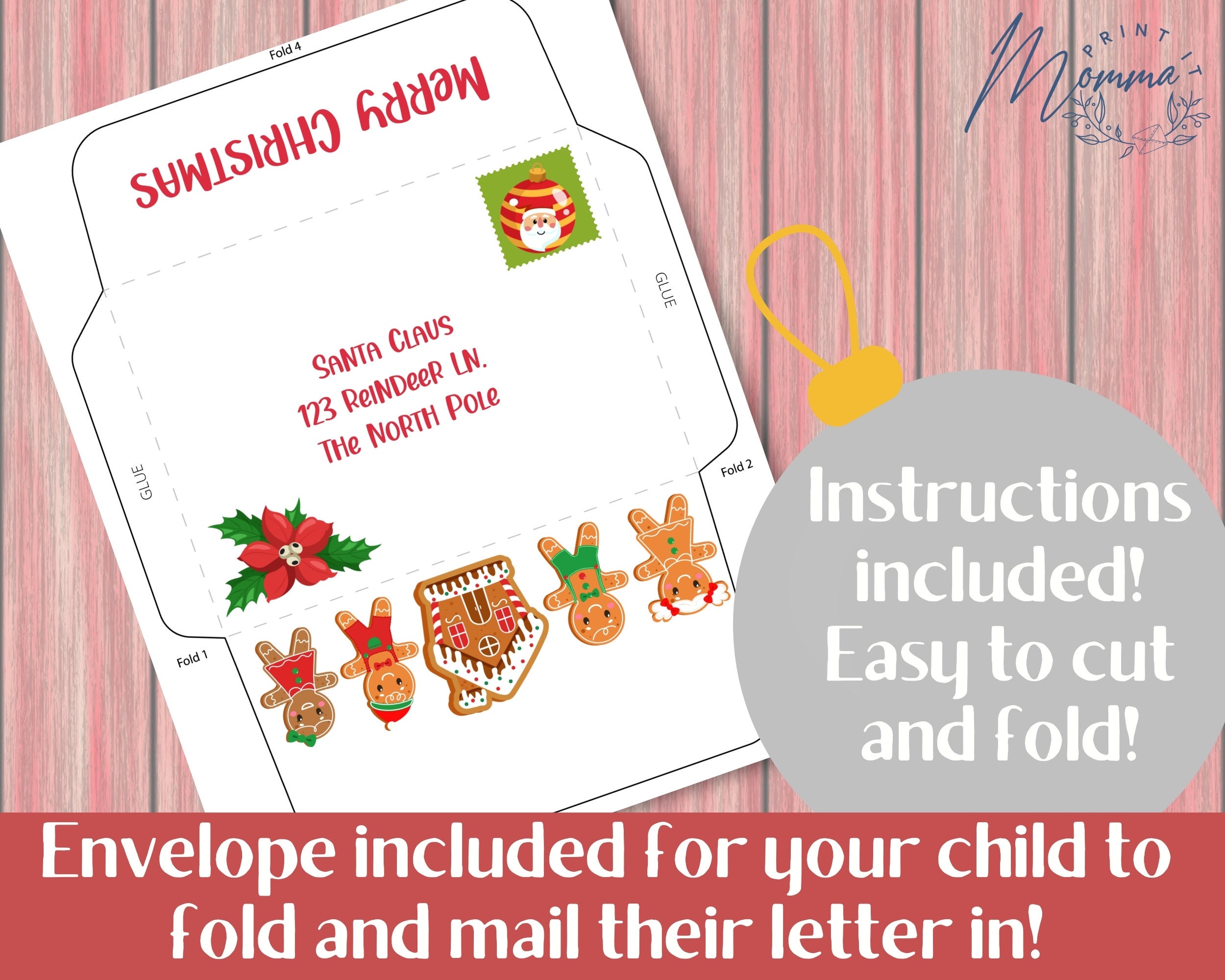 Letter to Santa and Christmas List Kit Printable | Dear Santa Letter ...