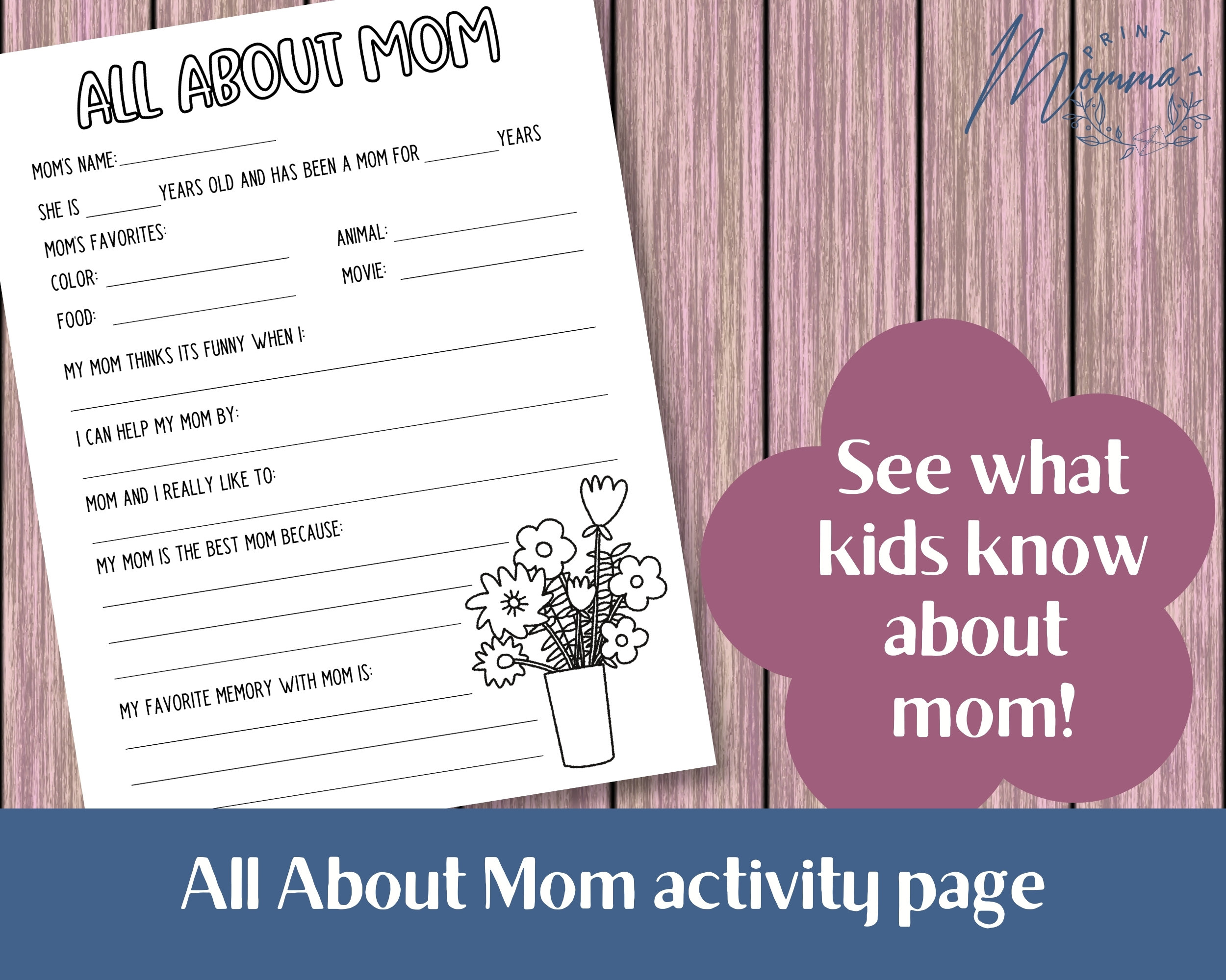 Mother's Day Activity Pages Printable | Mother's Day Kids Activity ...