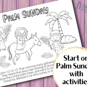 Easter Story Kids Activity Page Printable Holy Week Coloring Pages ...