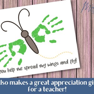 Mother's Day Butterfly Gift From Kids Printable | Handprint Keepsake ...