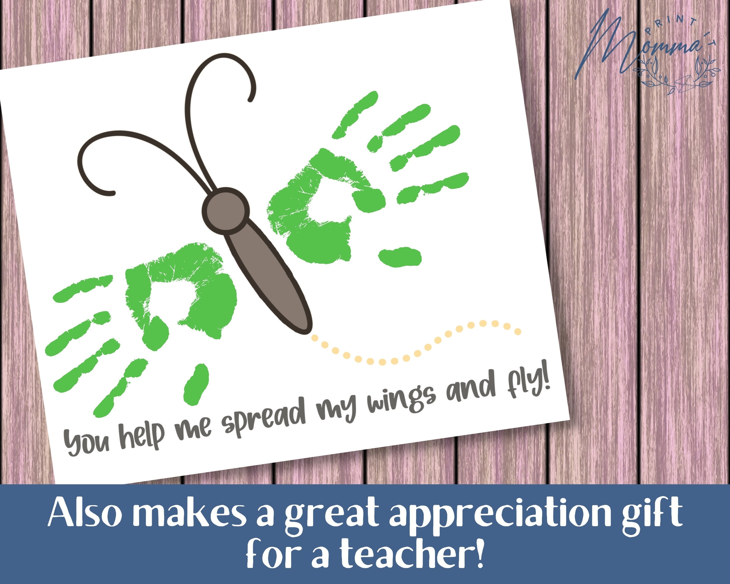 Mother's Day Butterfly Gift From Kids Printable | Handprint Keepsake ...