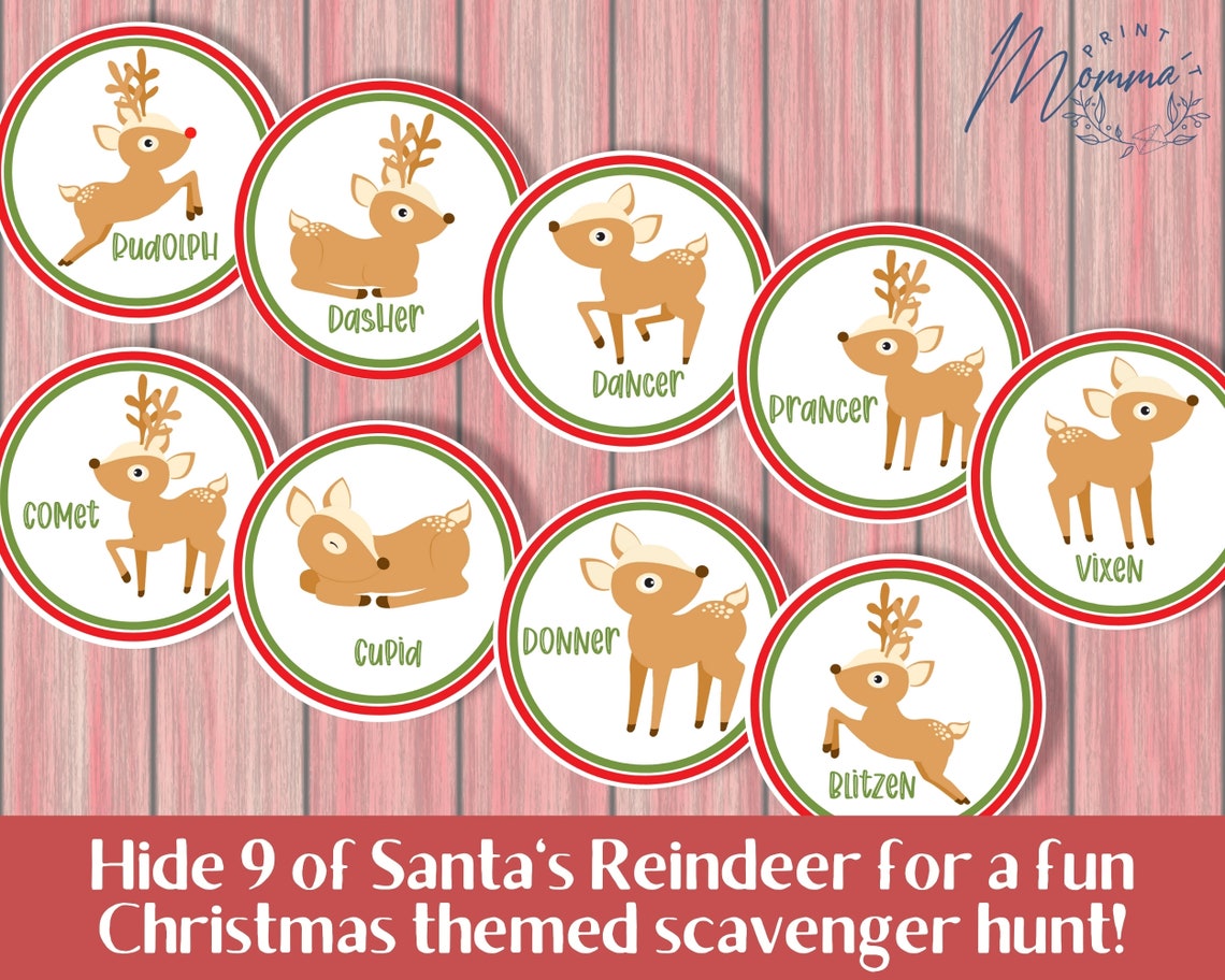 Find Santa's Missing Reindeer Game Printable | Reindeer Scavenger Hunt ...