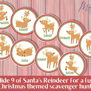 Find Santa's Missing Reindeer Game Printable | Reindeer Scavenger Hunt ...