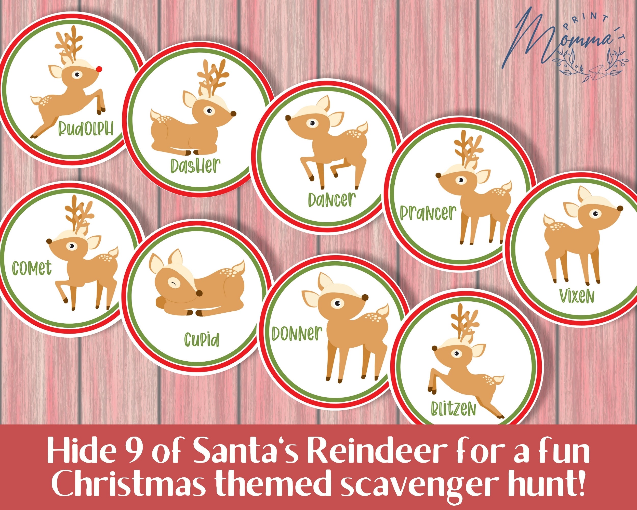 Find Santa's Missing Reindeer Game Printable | Reindeer Scavenger Hunt ...