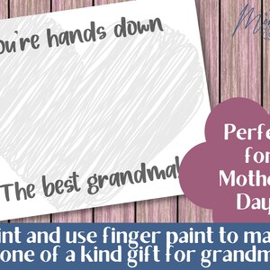 Mother's Day Gift for Grandma From Kids Printable | Handprint Art Gift ...