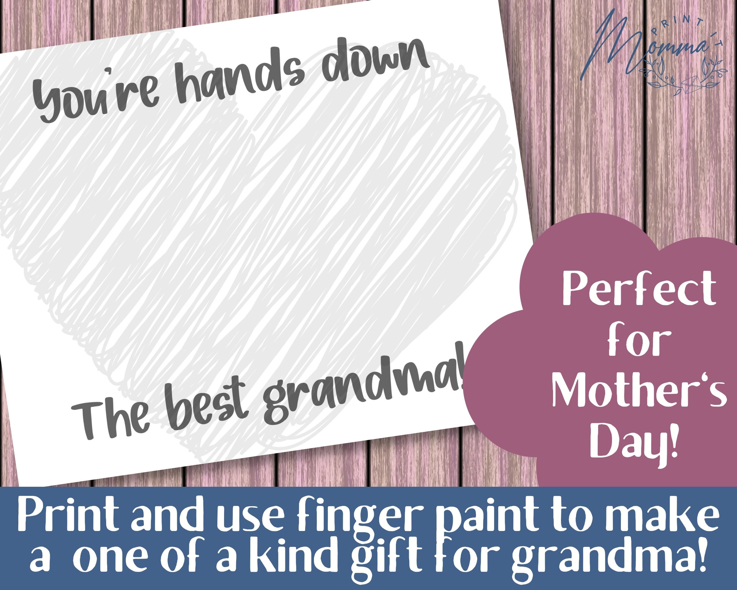 Mother's Day Gift for Grandma From Kids Printable - Etsy