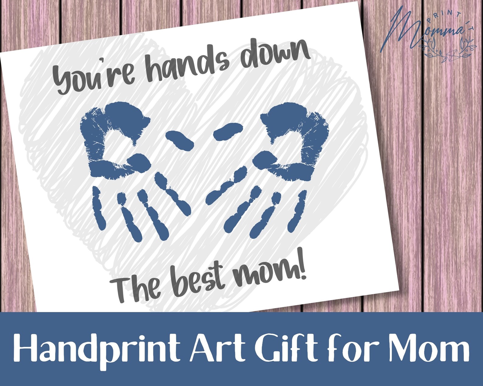 Mother's Day Gift From Kids Printable Handprint Art Mom Gift Digital ...