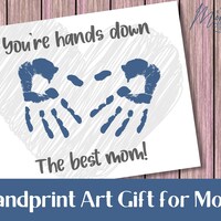 Mother's Day Gift From Kids Printable Handprint Art Mom Gift Digital ...