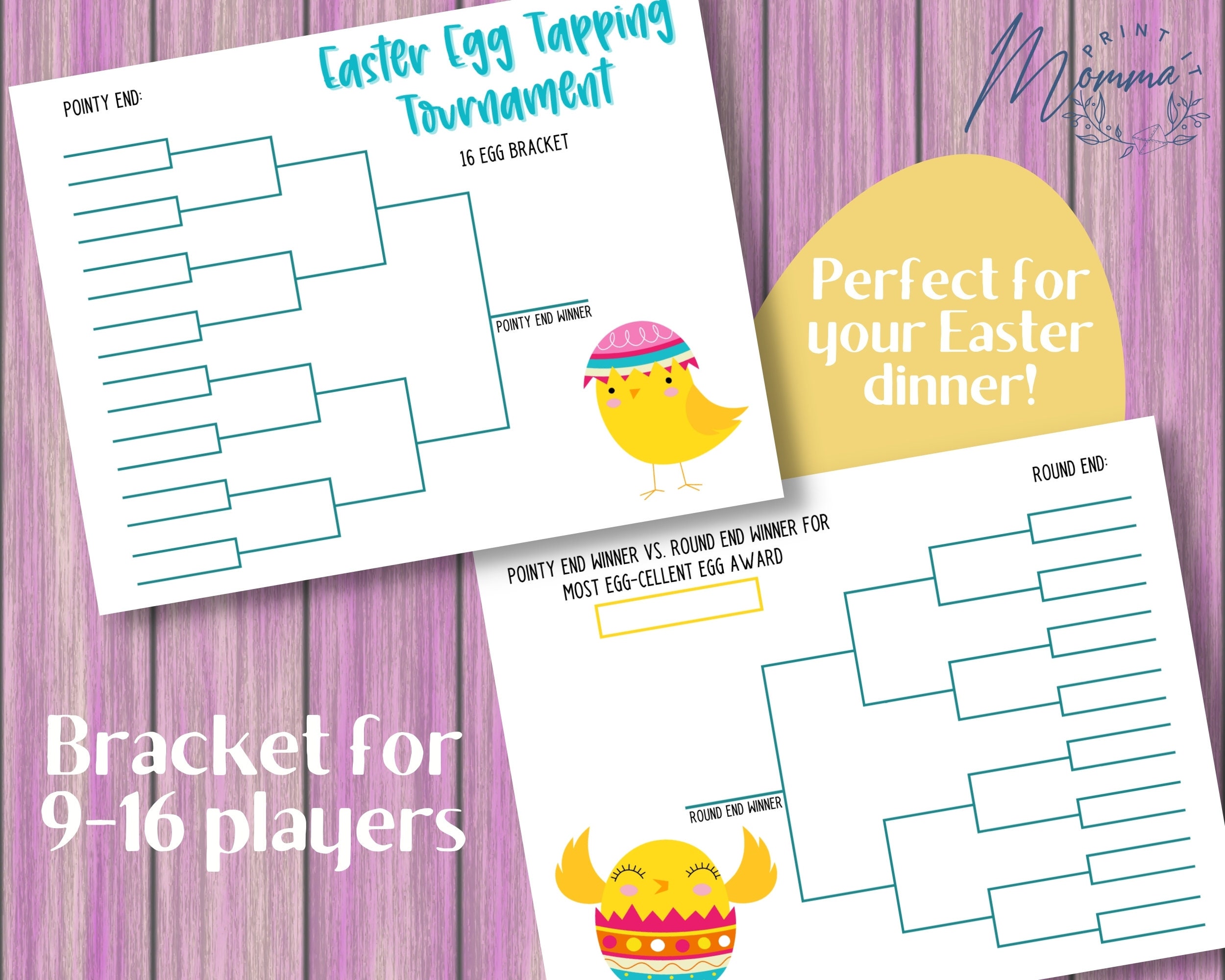 Easter Egg Tapping Tournament Kit Printable Easter Family Egg Activity ...