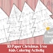 3D Paper Christmas Tree Coloring Activity Printable Kids DIY Christmas ...
