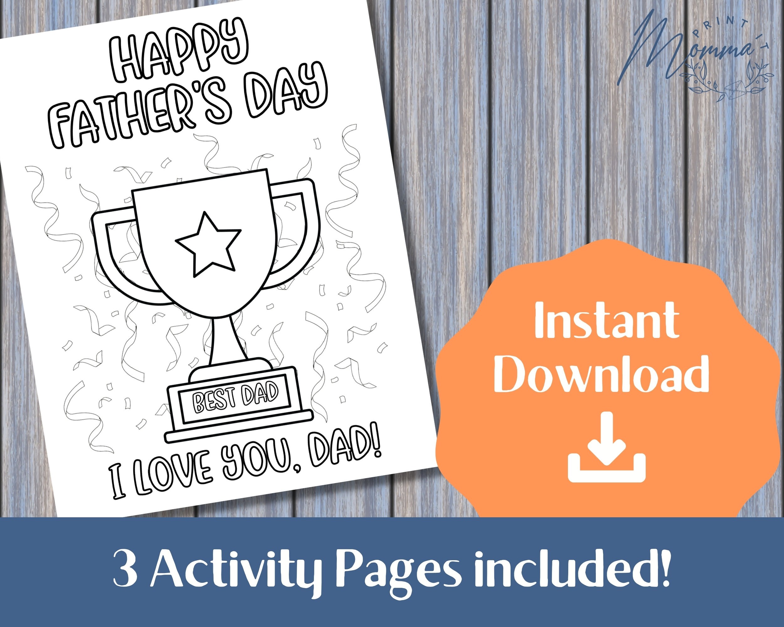 Father's Day Activity Pages Printable | Father's Day Kids Activity ...