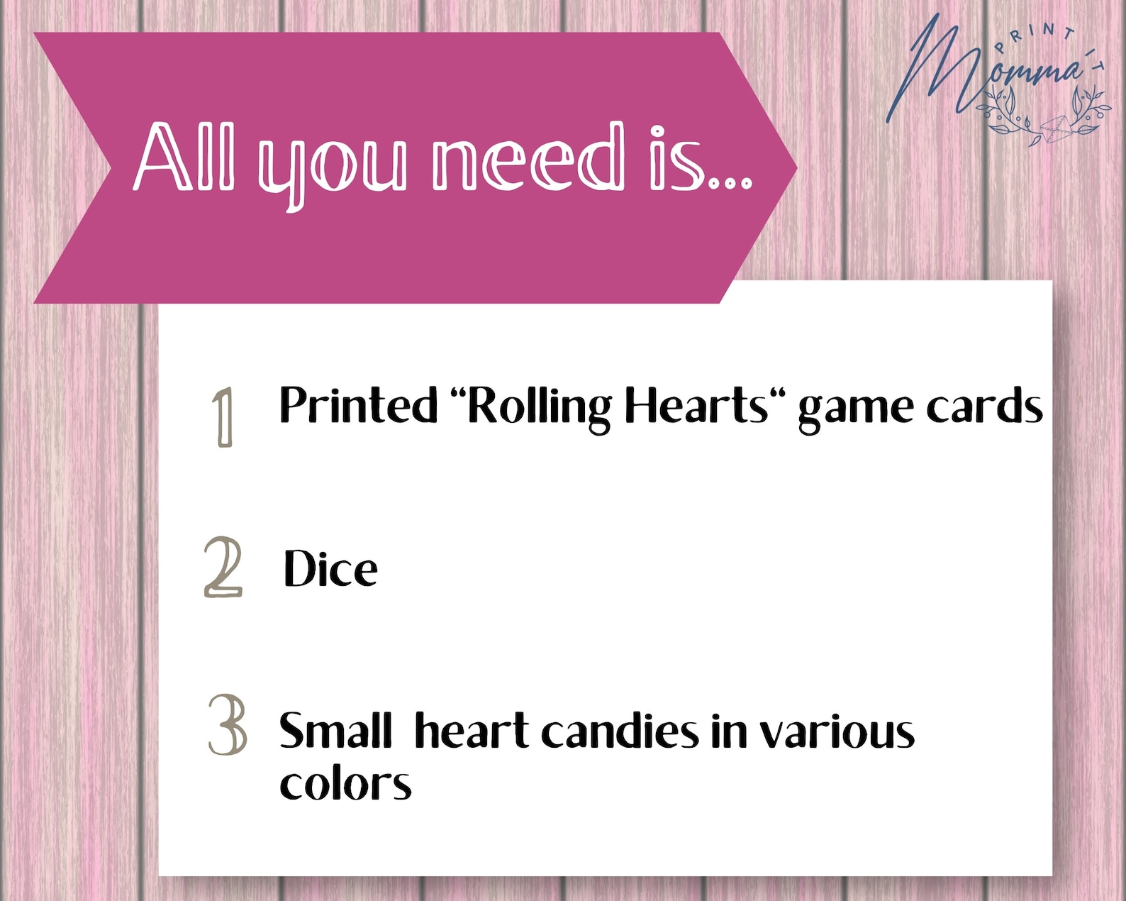 Valentine's Day Kids Rolling Hearts Game Printable | Heart Candy Dice ...