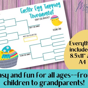 Easter Egg Tapping Tournament Kit Printable Easter Family Egg Activity ...